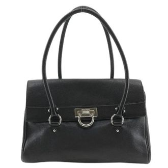 Ferragamo Pre-owned Gancini Calf Tote Bag - - Pre-owned - Damen - Schwarzk - ONE SIZE