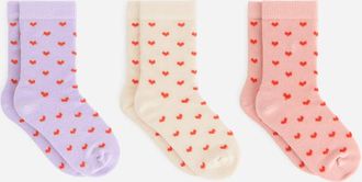 Arket Baumwollsocken 3er-Pack -Wei&szlig;