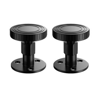 Generic 2er- oder 4er-Set M&ouml;belf&uuml;&szlig;e 47-64 mm, Ersatzf&uuml;&szlig;e aus Metall for Sofas, mit Rutschfester Unterlage for Schreibtisch/Bett/Sofa/Tisch/Schr&auml;nke(Black-2pac