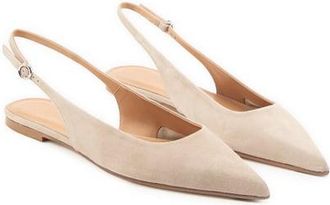 Aeyde Sling-backs plats Annora en cuir de chevreau su&eacute;d&eacute;