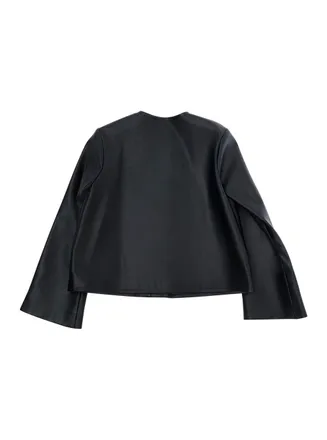 Marni Girls Ecoleather Jacket Black Polyester Blazers