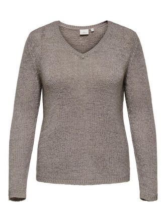 Only Carmakoma V-Ausschnitt-Pullover CARGEENA L/S V-NECK KNT NOOS