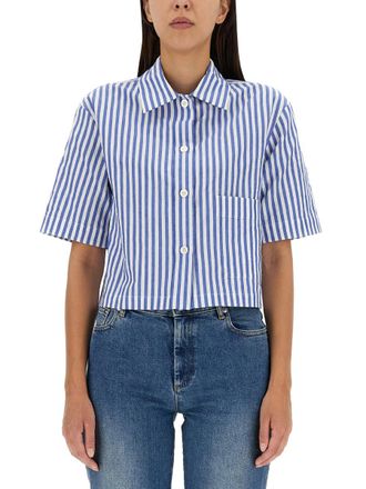 Margaret Howell Candy Stripe Shirt - Blue