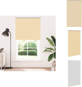 vidaXL Verdunkelungsrollo Beige 140x210 cm Stoffbreite 136,6 cm - Verdunkelungsrollo - Verdunkelungsrollos - Rollo - Verdunklungsrollo