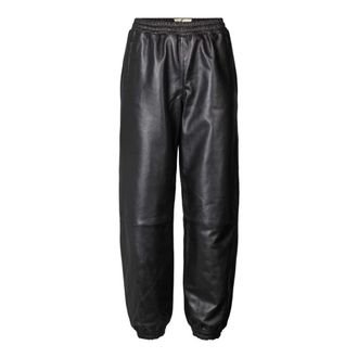 Lollys Laundry Lederhose - - Trousers - Damen - Schwarzk - XS