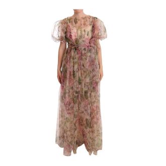 Dolce & Gabbana Blumenmuster Seiden Maxikleid - - Dresses - Damen - Mehrfarbig - XS