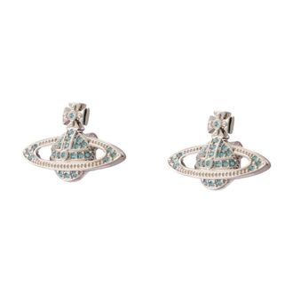 Vivienne Westwood Womens Mini Relief Earrings - Vivienne Westwood Metal Silver Jewelry-Watches