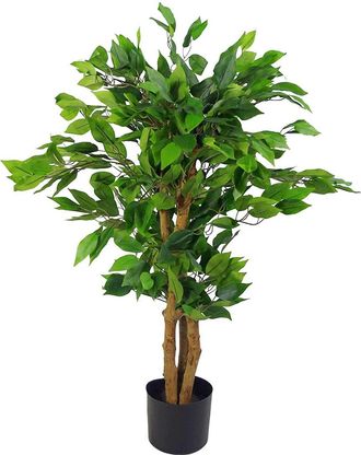 Leaf Realistischer k&uuml;nstlicher Ficusbaum/Pflanze, 90 cm, immergr&uuml;n