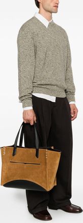 032c Suede Tote Bag - Camel