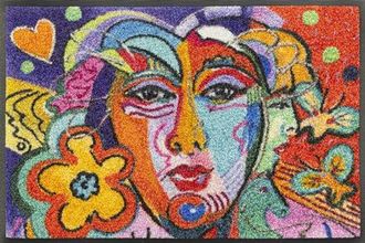 Wash+Dry Paillasson, Indian Summer 40x60cm, intérieur et extérieur, Lavable, Multicolore