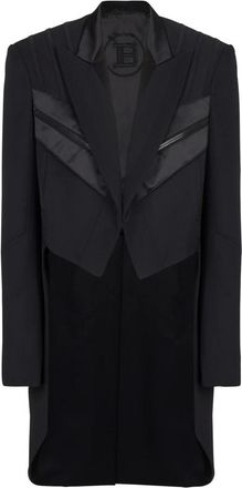 Balmain Homme, Vestes, Noir, Taille: L Blazer avec -de-pie en satin
