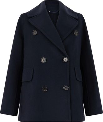 Max Mara Femme, Manteaux, Bleu, Taille: 34 FR Camilla Pea Coat
