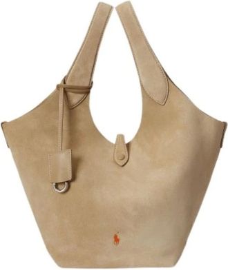 Polo Ralph Lauren Femme, Sacs, Brun, Taille: ONE Size Suede Tote Bag