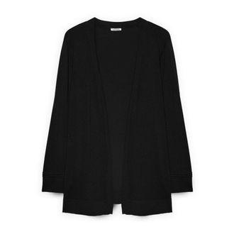Fiorella Rubino Cardigan en maille fine de viscose - Femme - Pulls - Noir - Taille: 38 FR