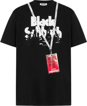 Moschino unisex, Tops, Noir, Taille: XS T-shirt en jersey de coton &eacute;dition limit&eacute;e