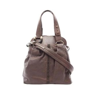 Bulgari Pre-owned Leoni Leder 2way Handtasche - - Pre-owned - Damen - Braun - ONE SIZE