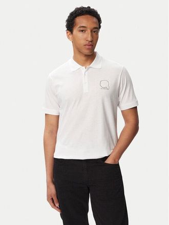 Karl Lagerfeld Poloshirt 745025 563224 Wei&szlig; Regular Fit