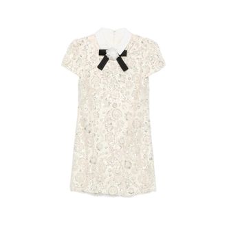 Self Portrait Cream Sequin Embellished Mini Dress