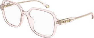 Chloé Femme, Accessoires, Rose, Taille: 54 MM Lunettes Carrées