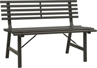 vidaXL Gartenbank 110 cm Stahl Schwarz - Vidaxl