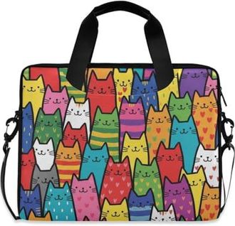 Alaza Sac pour ordinateur portable de 40,6 &agrave; 15,6 pouces, sac &agrave; bandouli&egrave;re mignon pour ordinateur portable de 40,6 &agrave; 15,6 cm, sac fourre-tout pour femme, h