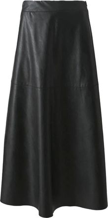 Pinko Pinko, Femme, Jupes, Noir, Taille: 36 FR &Eacute;l&eacute;gante jupe midi pliss&eacute;e