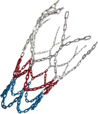 Cabilock Basketball Kettennetz Tricolor aus Robustem Langlebiges Ersatznetz für Outdoor und Indoor Basketballkörbe Geeignet für Standard Jugendgröße Bälle