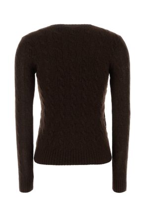 Polo Ralph Lauren Cable-Knit Wool Blend Sweater - Brown