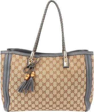Gucci Crossbody Bags - Gucci GG Monogram Bamboo Handbag - Gr. unisize - in Braun - f&uuml;r Damen