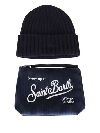 MC2 Saint Barth lot bonnet-pochette Christmas Box Man - Bleu