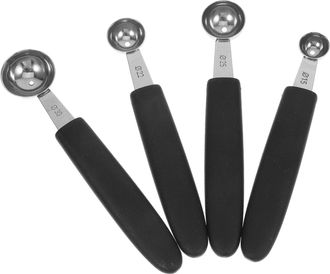 Luxshiny 4st&uuml;cke Eisportionierer Aus Edelstahl Wassermelonenl&ouml;ffel Mit Kugelportionierer Fruchtl&ouml;ffel F&uuml;r Obstsalate Und Desserts Praktisches K&uuml;chenwerkzeug F&uuml;