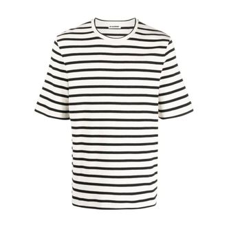 Jil Sander Homme, Tops, Multicolore, Taille: XL T-shirts et Polos à Rayures Bleues