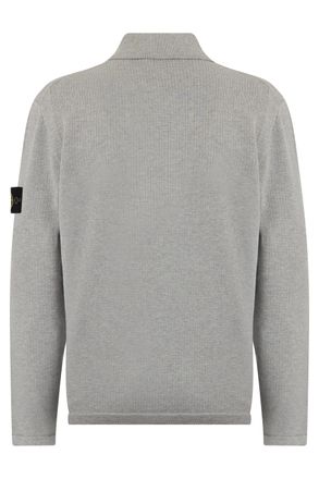 Stone Island Mens Polo Sweater Grey Cotton Shirts T-shirts And Polos