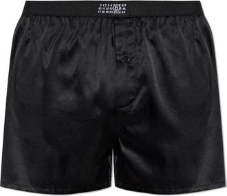 Maison Margiela Homme, Sous-v&ecirc;tements, Noir, Taille: XS Washed Silk Boxer Shorts