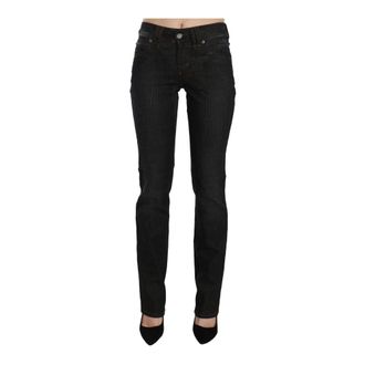 John Galliano Mid Waist Slim Fit Cordjeans - - Jeans - Damen - Schwarzk - W28