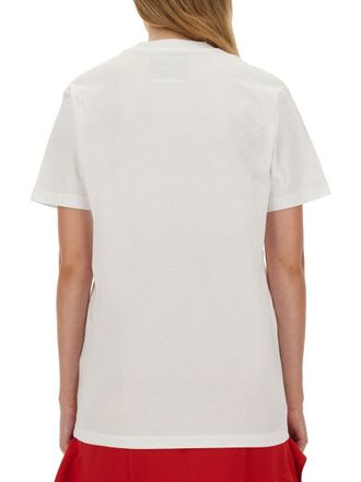 Moschino Logo-Print Cotton T-Shirt - White