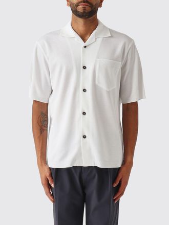 Herno Chemise &agrave; manches courtes en jersey avec col cubain et poche