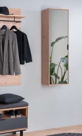 Fredriks home24 Hänge-Garderobenschrank II 37 x 125 x 31cm Braun