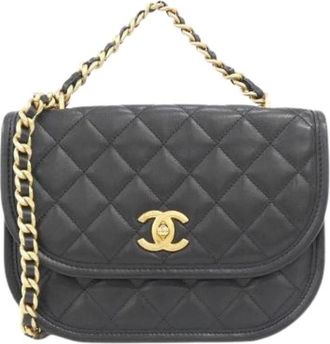 Chanel Sac d&eacute;paule en cuir de veau Pre-owned - Femme - Pre-owned - Noir - Taille: ONE Size