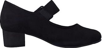 Jana Escarpins à Lanières avec Fermeture Velcro Vegan, Noir (Noir), 40 EU