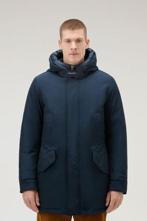 Woolrich Herren Polar Parka aus Ramar Cloth mit hohem Kragen Blau Größe XXL