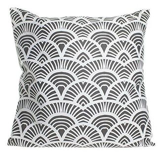 Pavillon Intérieur Kissen, Polyester, grau, 45x45x3 cm