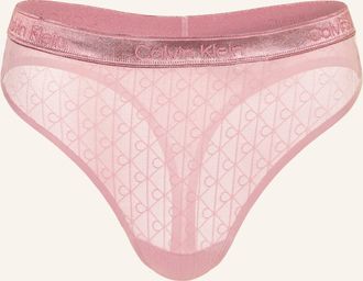 Calvin Klein Taillenslip Icon Lace Metallic rosa