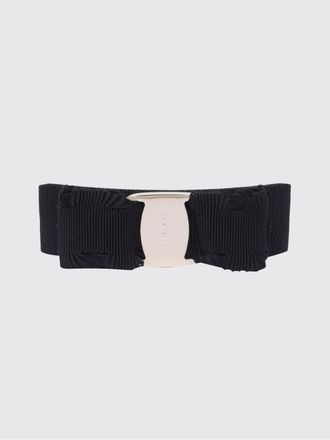 Ferragamo Pince &agrave; cheveux avec naud classique en gros-grain et plaque &agrave; logo grav&eacute;
