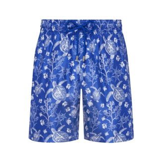 Vilebrequin Silk Bermuda Shorts X-Ray Turtles - Homme - Maillots de bain - Bleu - Taille: M