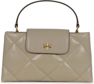 Tory Burch Femme, Sacs, Gris, Taille: ONE Size Kira Diamond Quilt East-West Top Handle