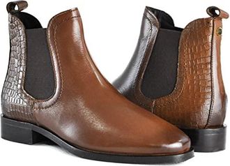 Zerimar Bottines Élégantes pour Femme | Bottines Dhiver en Cuir pour Femmes | Bottines en Cuir | Bottines Décontractées pour Femmes | Couleur Tan Taille 39