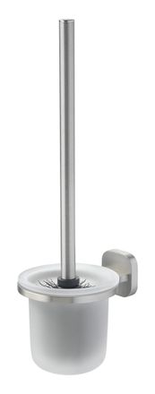 Tiger Ramos Toilettenb&uuml;rste mit Glaseinsatz, Edelstahl geb&uuml;rstet