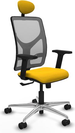 Piqueras y Crespo Call Center Sattelstuhl mit 2D-Armlehnen, h&ouml;henverstellbarer Lendenwirbelst&uuml;tze und festem Kopfteil, ausgestattet mit 3 Positionen und Schneidschaum, 