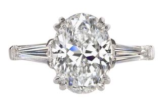 Verde 2.7ct Oval Cut Lab Grown IGI Diamond Ring